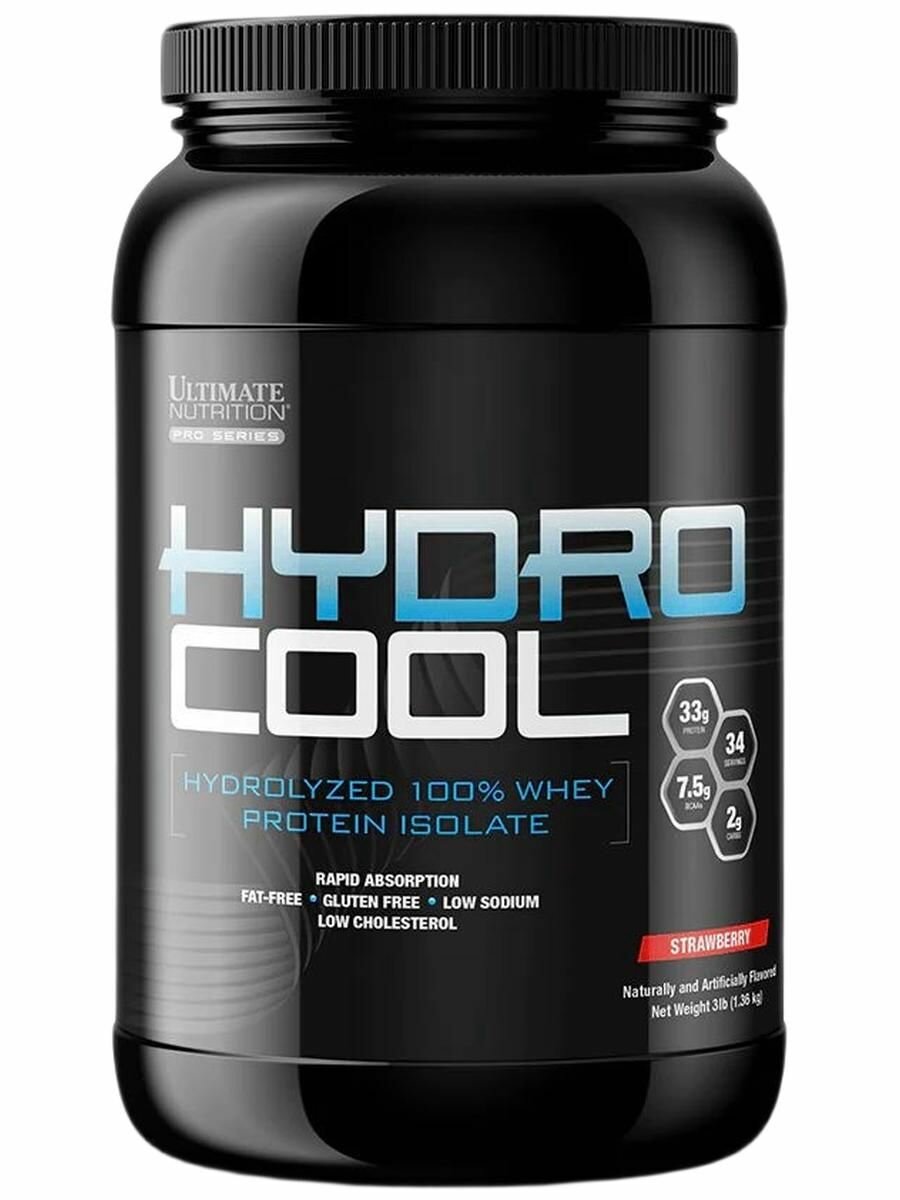 Ultimate Nutrition HydroCool Isolate 1.36 kg , Гидролизованный 100% Изолят Сывороточного протеина