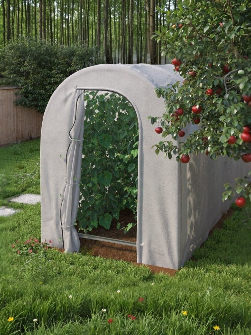 Чудотеплица 1.6х2.1х1.85 м, агроматериал, 55 г/м2, дуга 132.5 см, СибирскийАгроном