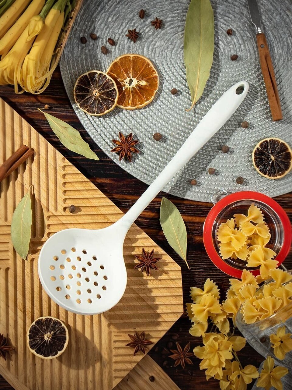 Шумовка силикон, перфорированная, навеска, Daniks, Emerald, Y4-7893