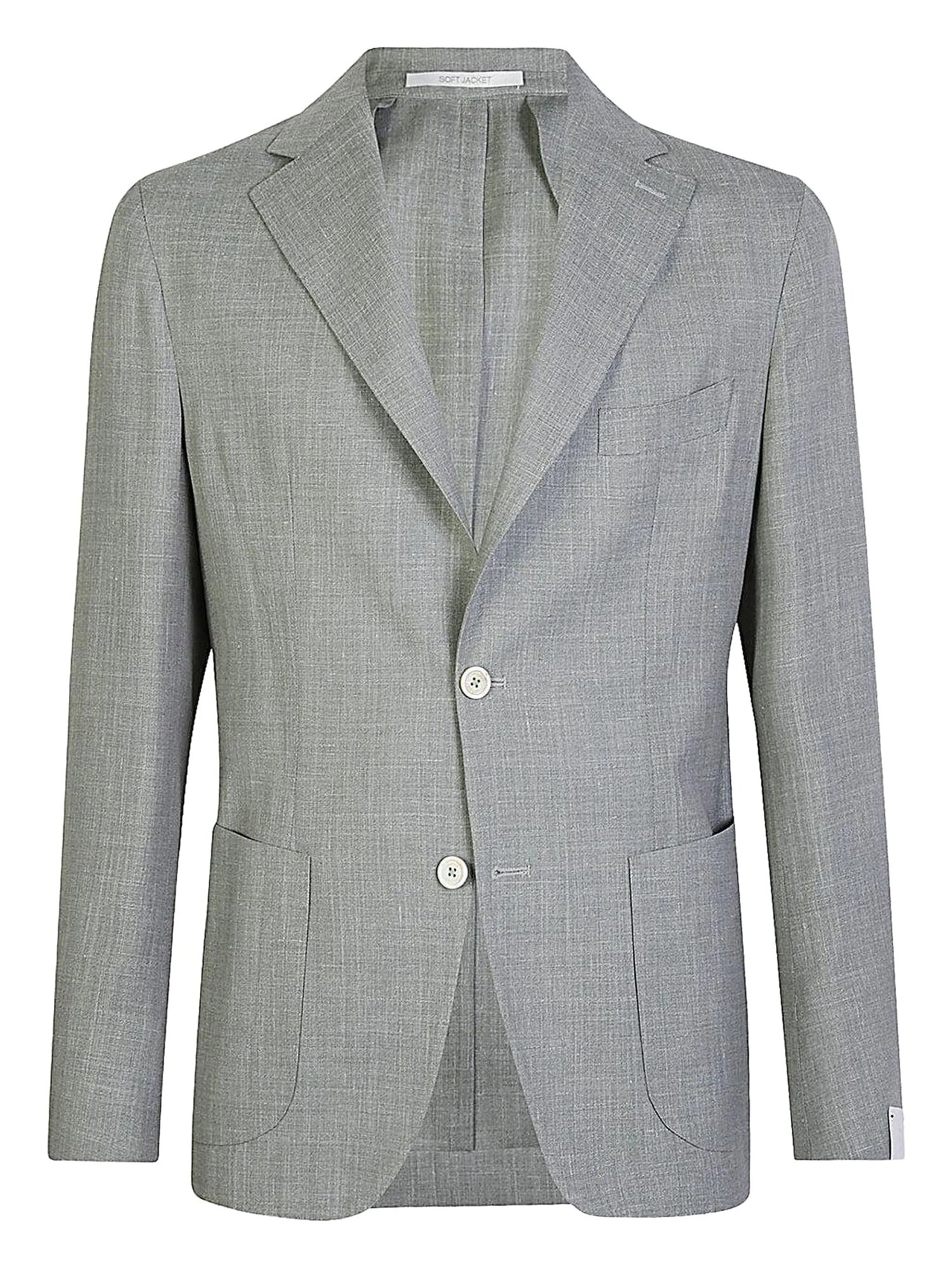 Пиджак Eleventy Single-breasted patch-pocket blazer, размер 60, серый