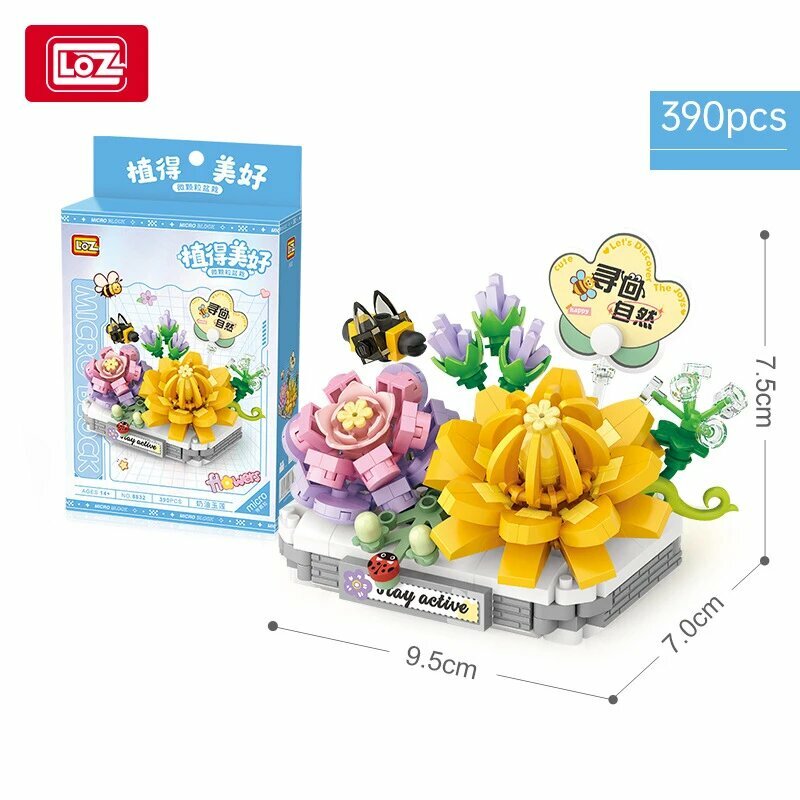 Конструктор LOZ 8832 Plant Series: Цветы и пчелы