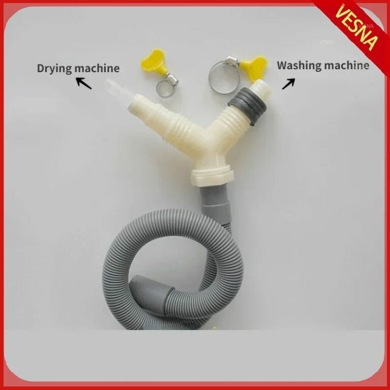 Эксклюзивный адаптер тройник сливной 50 см для канализации стиральной или сушильной машины