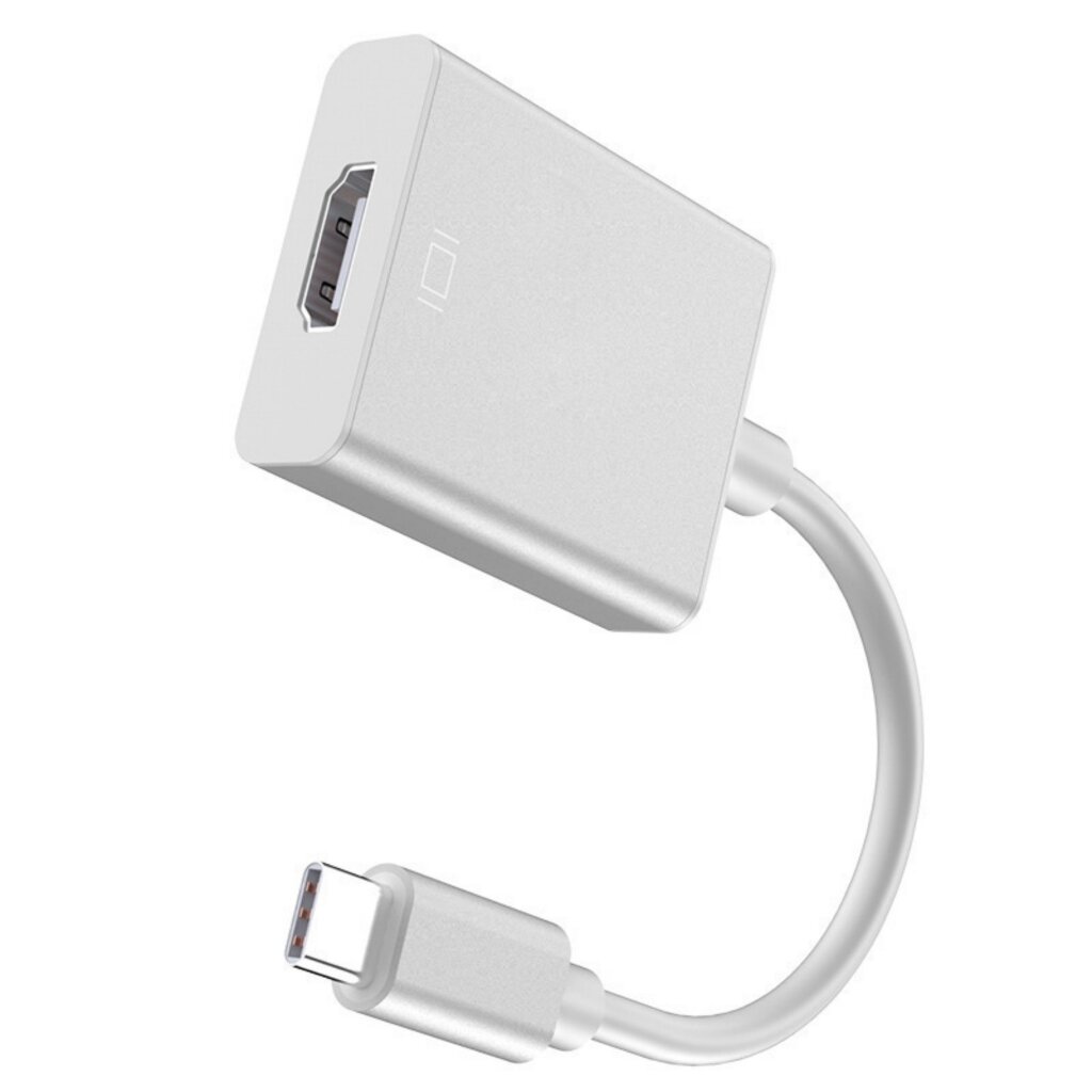 Переходник USB C на Hdmis с разрешением 4K из алюминиевого сплава, Портативный, подключаемый и работающий