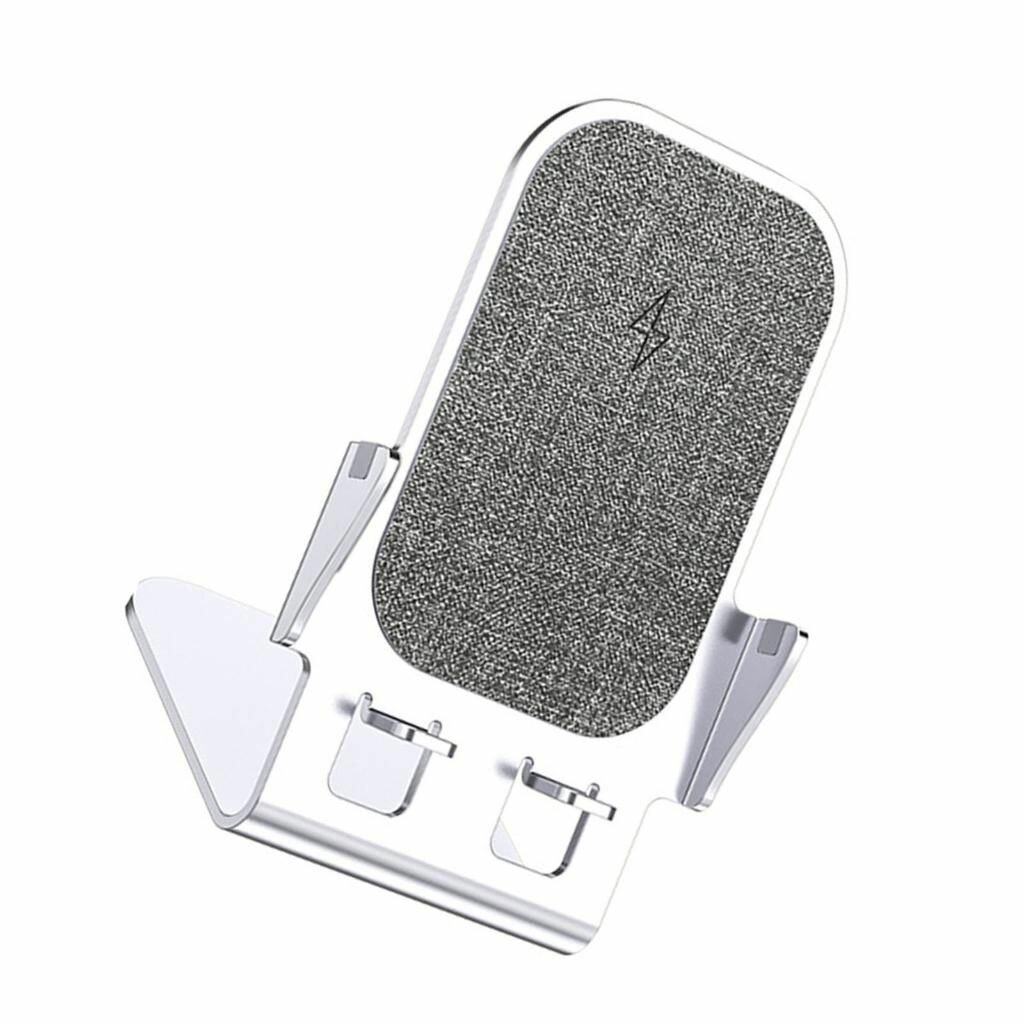 15W Быстрая Беспроводная Зарядка Площадка для Мобильных Устройств, Серебро