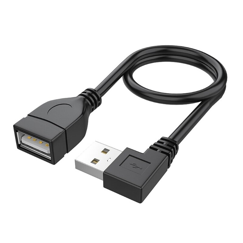 Удлинительный кабель USB2.0 от мужчины к женщине, кабель для зарядки и передачи данных-0,3 м-правый изгиб