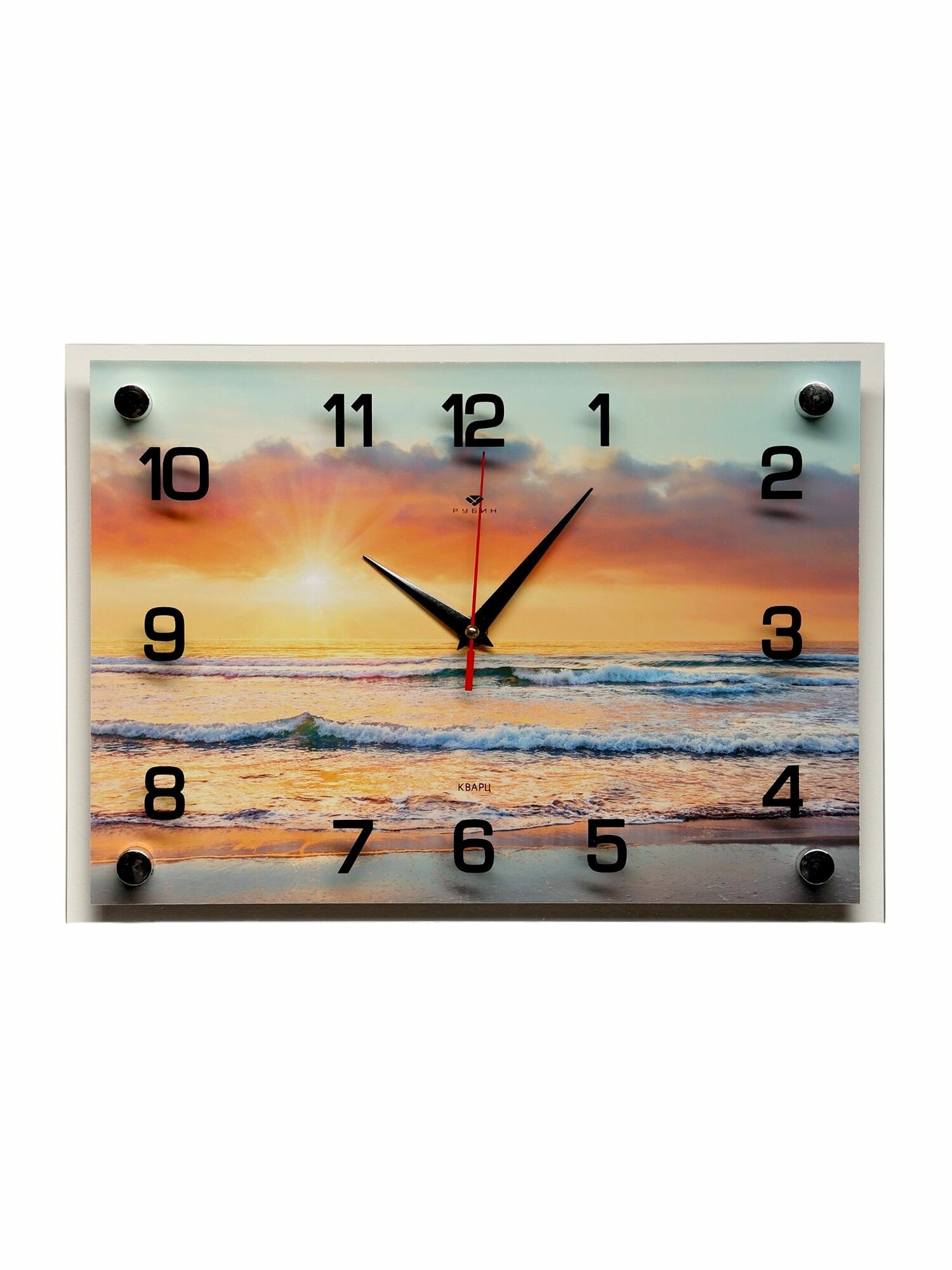 Часы настенные, интерьерные "Морской рассвет", бесшумные, 25 х 35 см