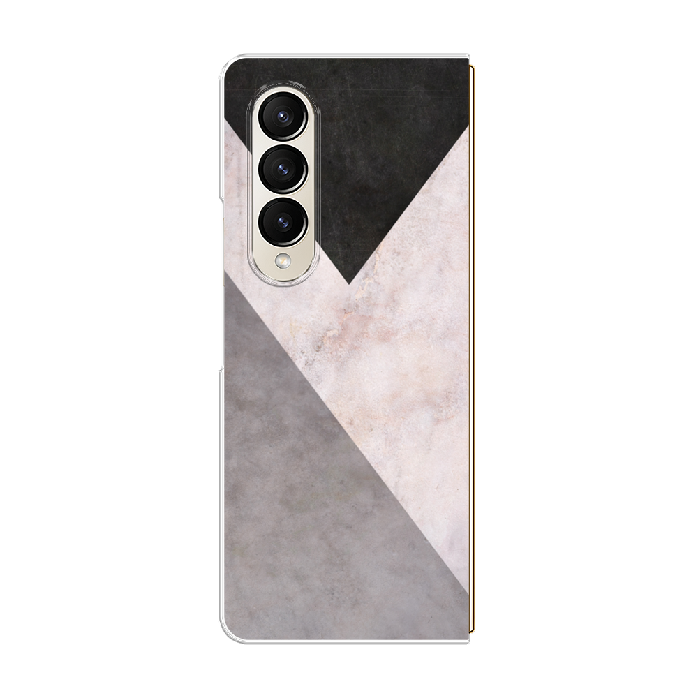 Чехол на Samsung Galaxy Z Fold 4 / Самсунг Галакси Зет Фолд 4 с принтом Геометричный мрамор