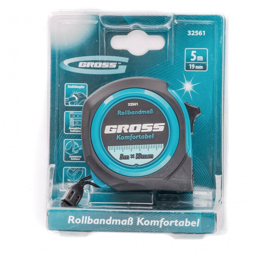 Gross Измерительная рулетка Строительная 5м x 19мм