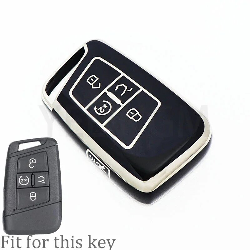 Чехол для ключа VW Jetta Tiguan Atlas Taos Arteon, Silver Black Case