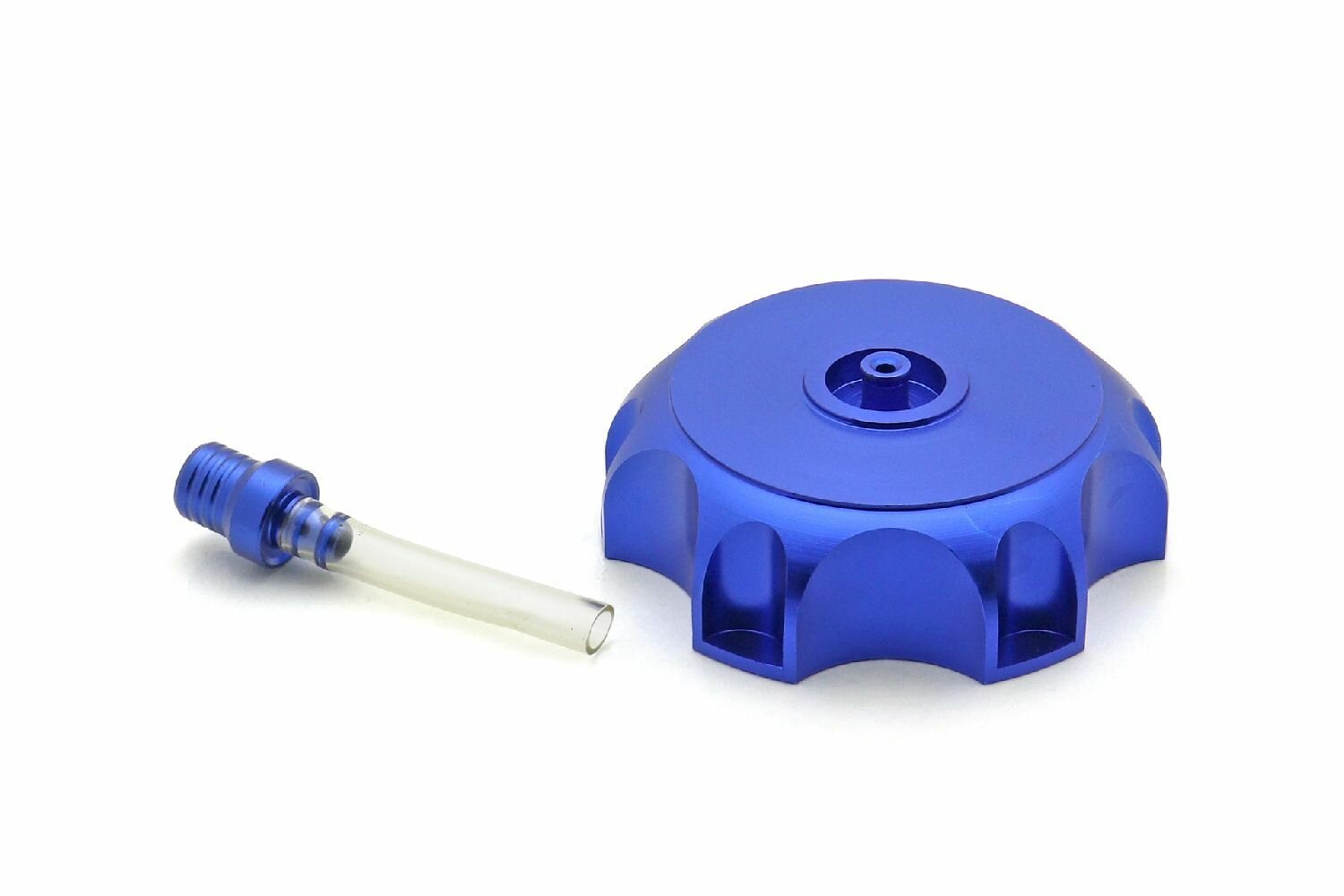 Крышка бензобака TTR125-250 с втулкой испарителем (синяя)