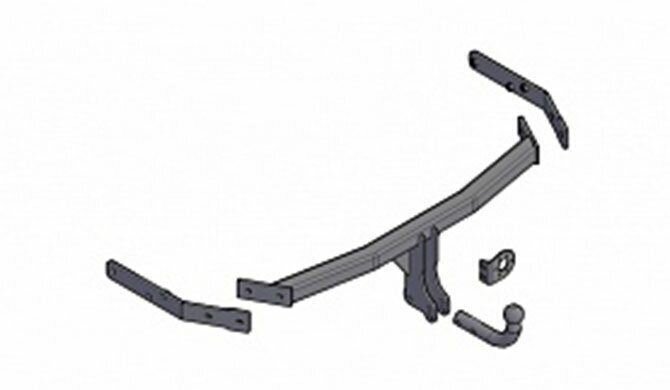 Фаркоп для Great Wall Hover Н3 (СС 6460КМ27) с 2009-2013 г. в, Great Wall Hover Н5 (СС6461КМ29) с 2010, Great Wall Hover Н3 New (СС 6461КМ2С) с 2014 г (паспорт и сертификат) Трейлер.8122