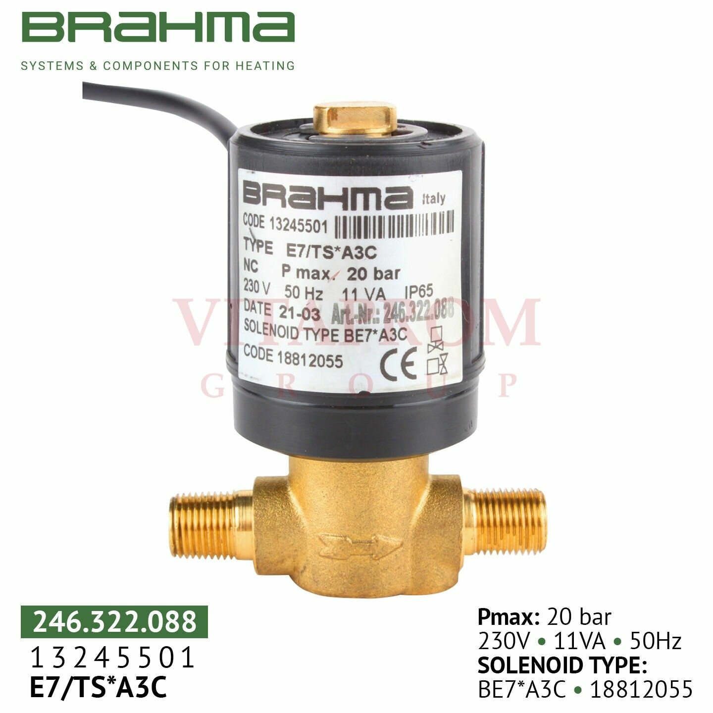Клапан Brahma E7/TS *A3C, 13245501