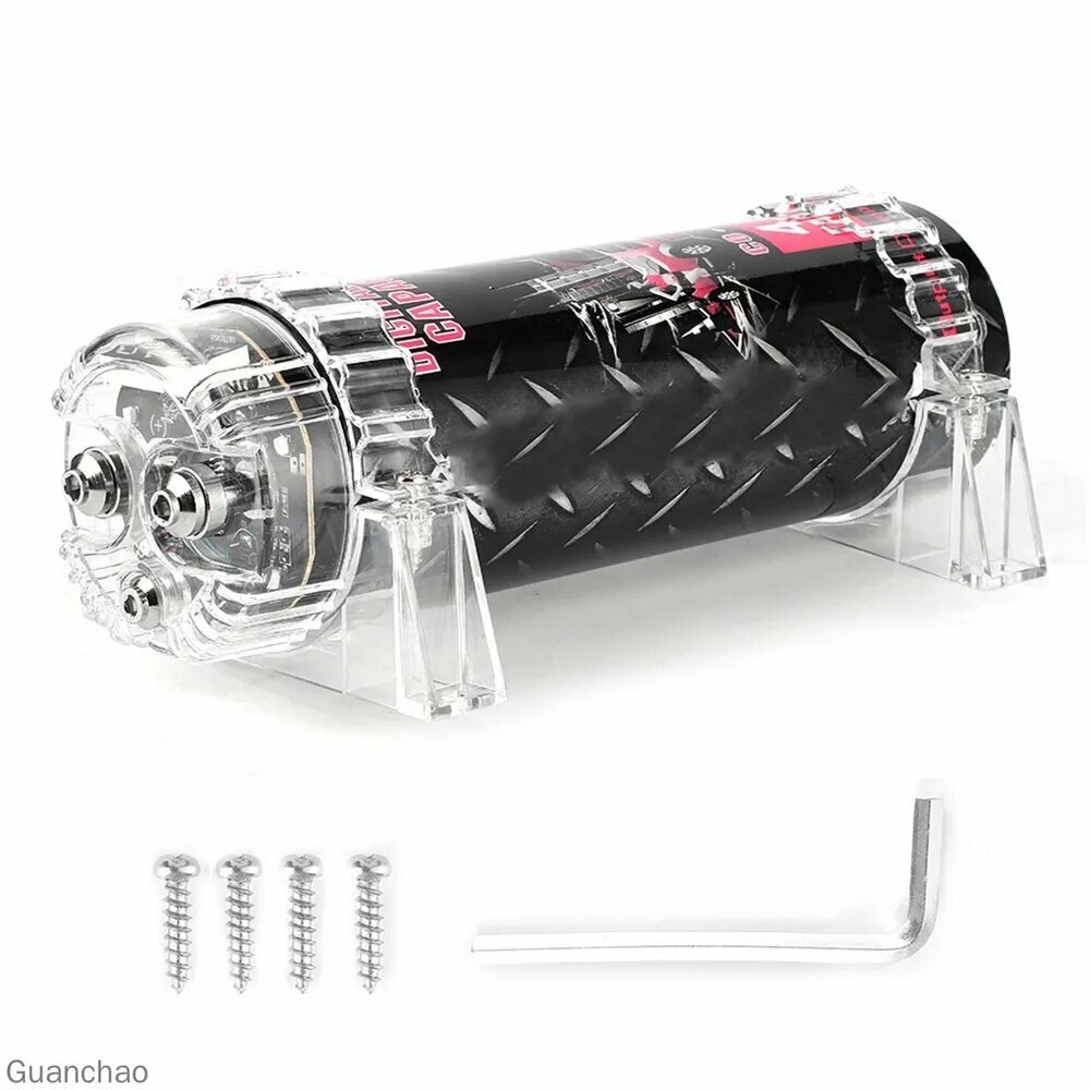 4 Фарадный Силовой конденсатор Светодиодный Индикатор напряжения Power Cap Автомобильный аудиоусилитель