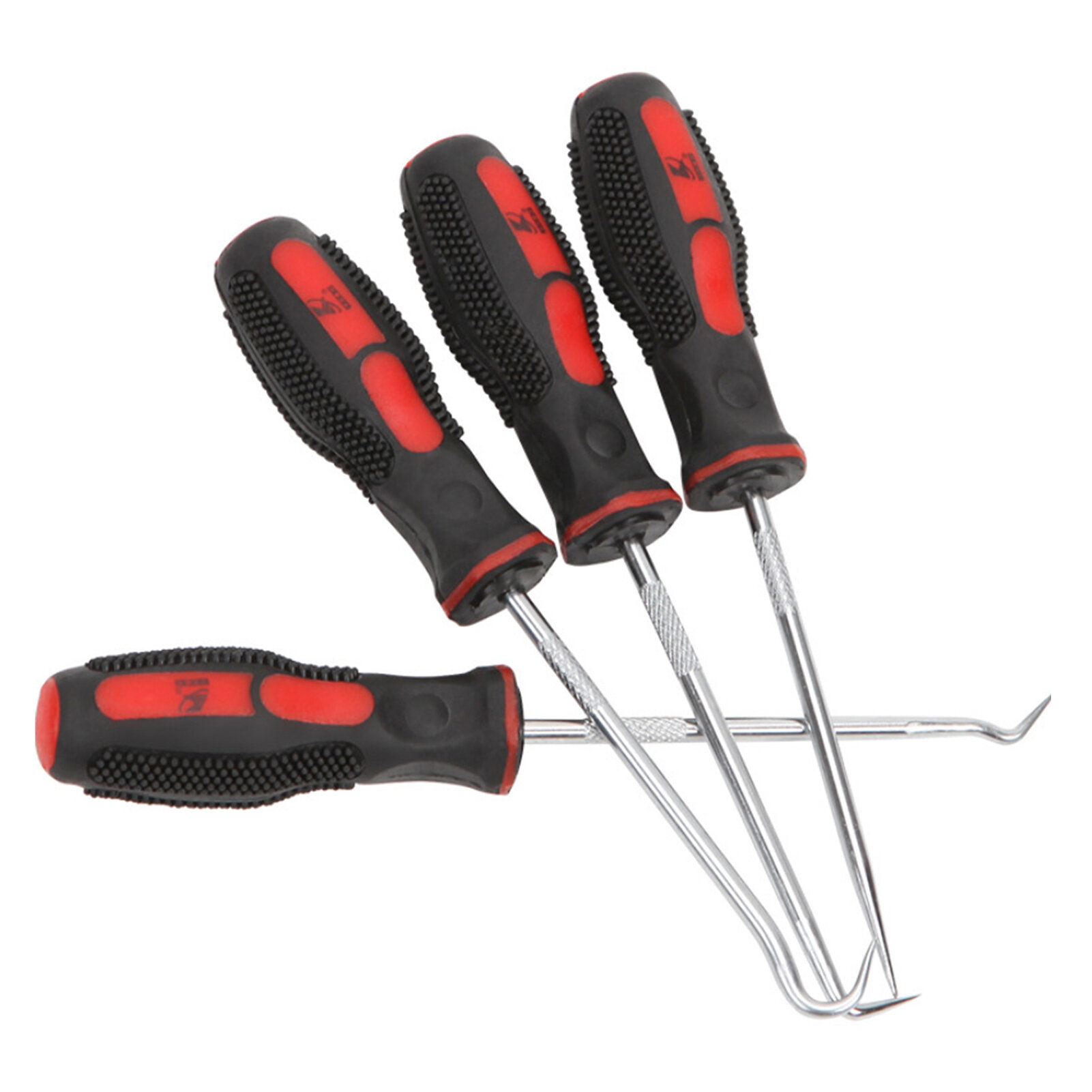 Набор из 4 крючков для снятия сальников с металлическими ручками, резиновых уплотнительных колец, отверток для ремонта автомобилей и любительского использования