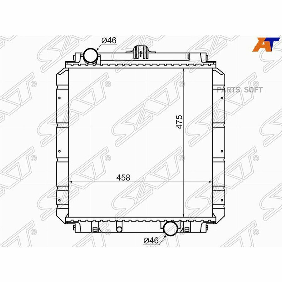 Радиатор Mitsubishi Fuso Canter FE5 93-02 / Fuso Canter FE6 93-02 от официального дистрибьютора, SAT, артикул MC001028