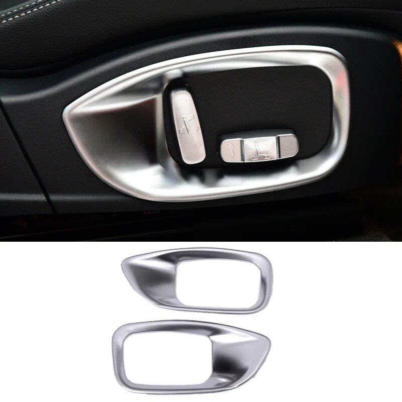 Хромированная кнопка регулировки автомобильного сиденья из АБС-пластика, декоративная Matte Silver