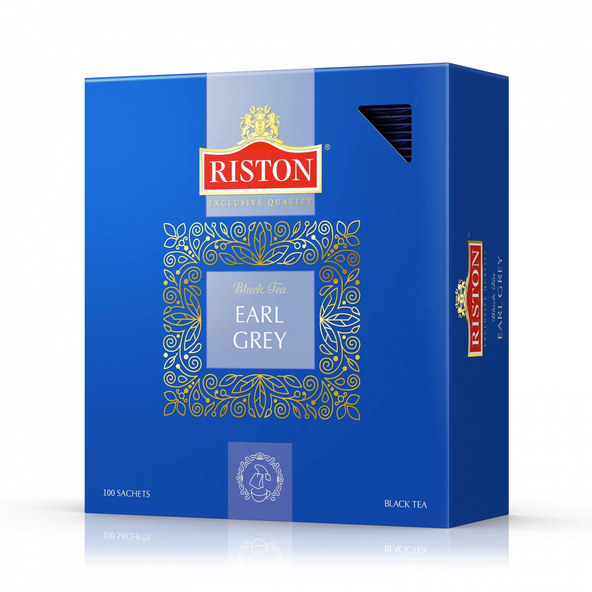 Riston Чай черный Earl Grey, 100 пакетиков по 1,5 г