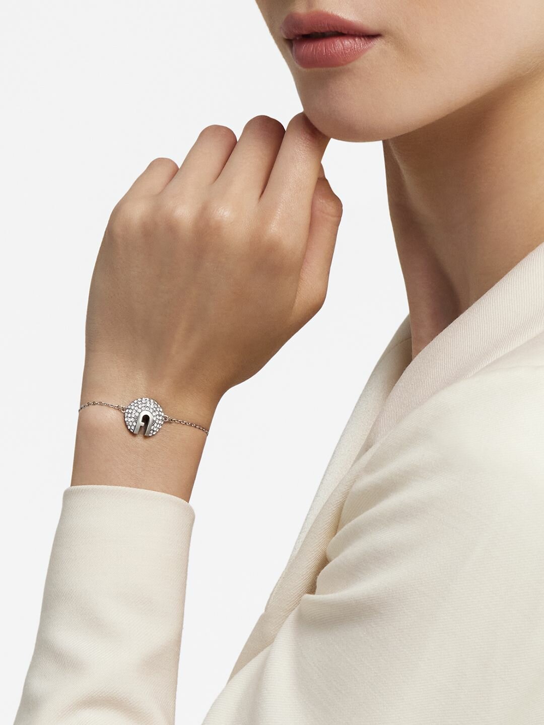 Браслет-цепочка, кристалл, стразы