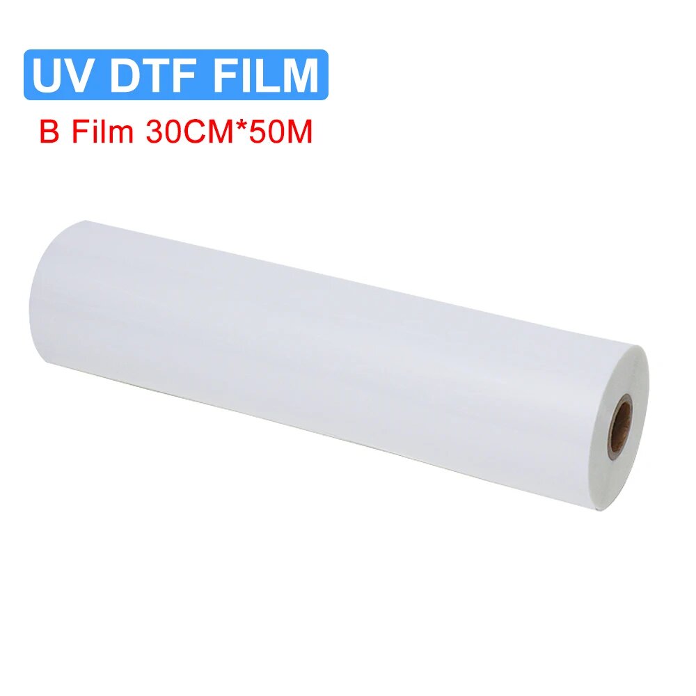 30 см * 50 м Волшебная УФ DTF пленка B для УФ-принтера переводная наклейка неправильной формы для стеклянной бутылки металлическая фотопленка для УФ DTF принтера, 30CMx50M