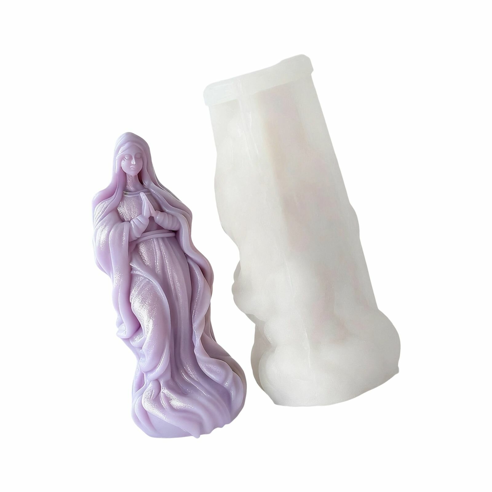 Силиконовая форма для фигур из цемента гипса и свечей ручной работы