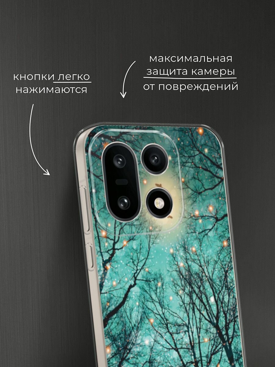 Силиконовый чехол на OnePlus 15 / Ван Плас 15 с принтом Лес в сумерках — фото 1