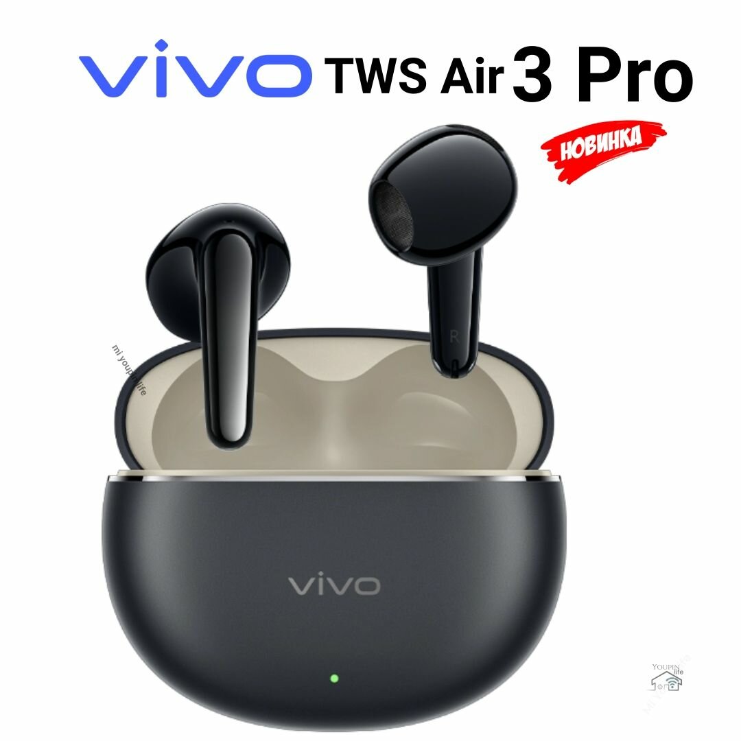 Беспроводные игровой Наушники VIVO TWS Air3 Pro ANC Bluetooth 6.0, черный