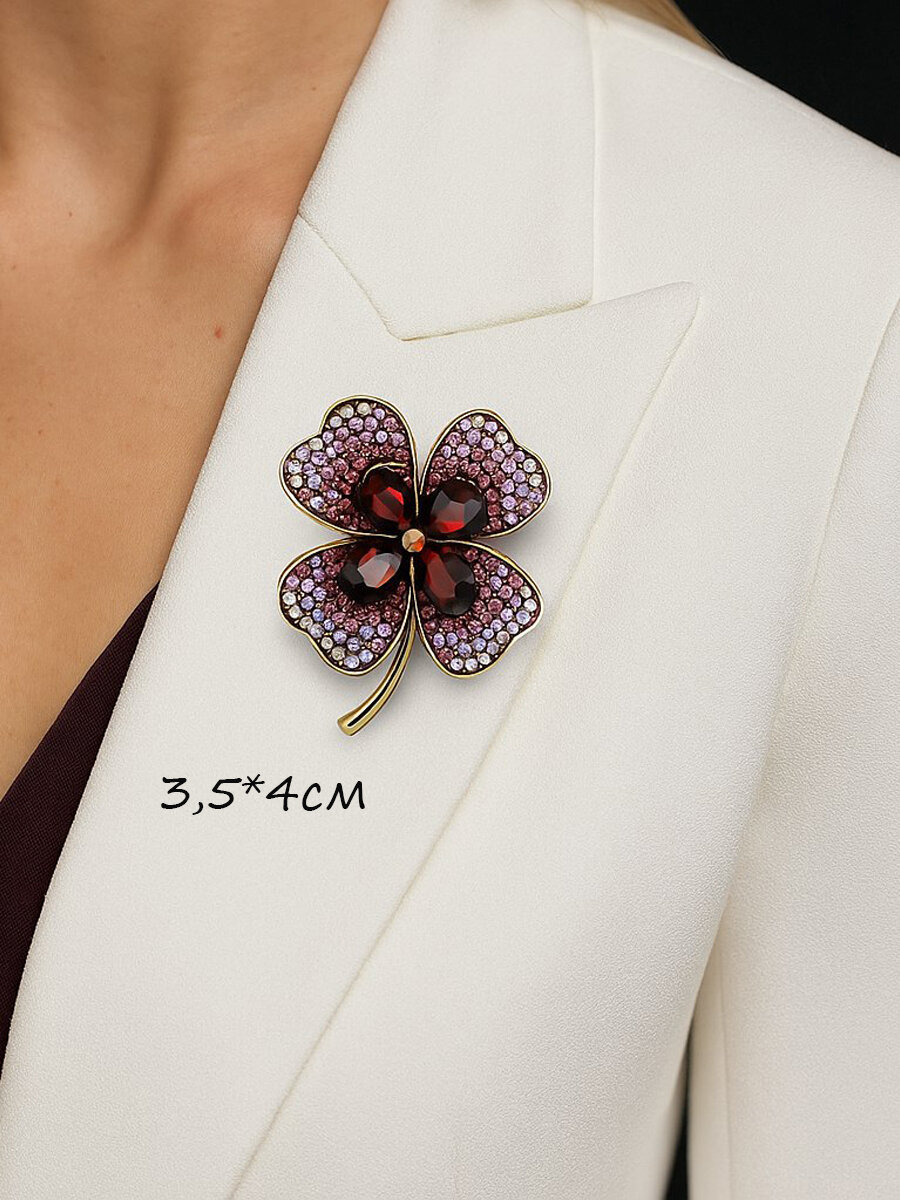 Брошь, стразы