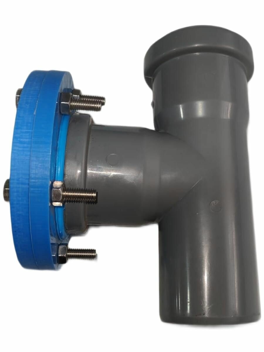 Тройник канализационный с боковым фланцевым соединением, 50 мм