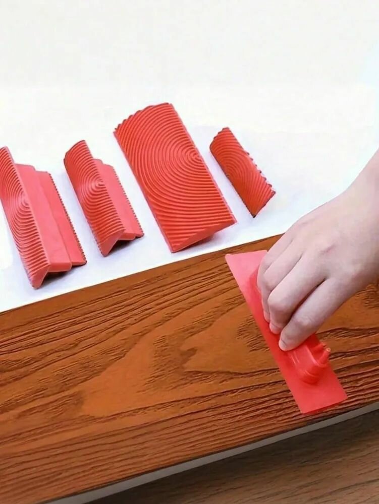 2 шт. резиновая текстурная кисть с эффектом древесного зерна