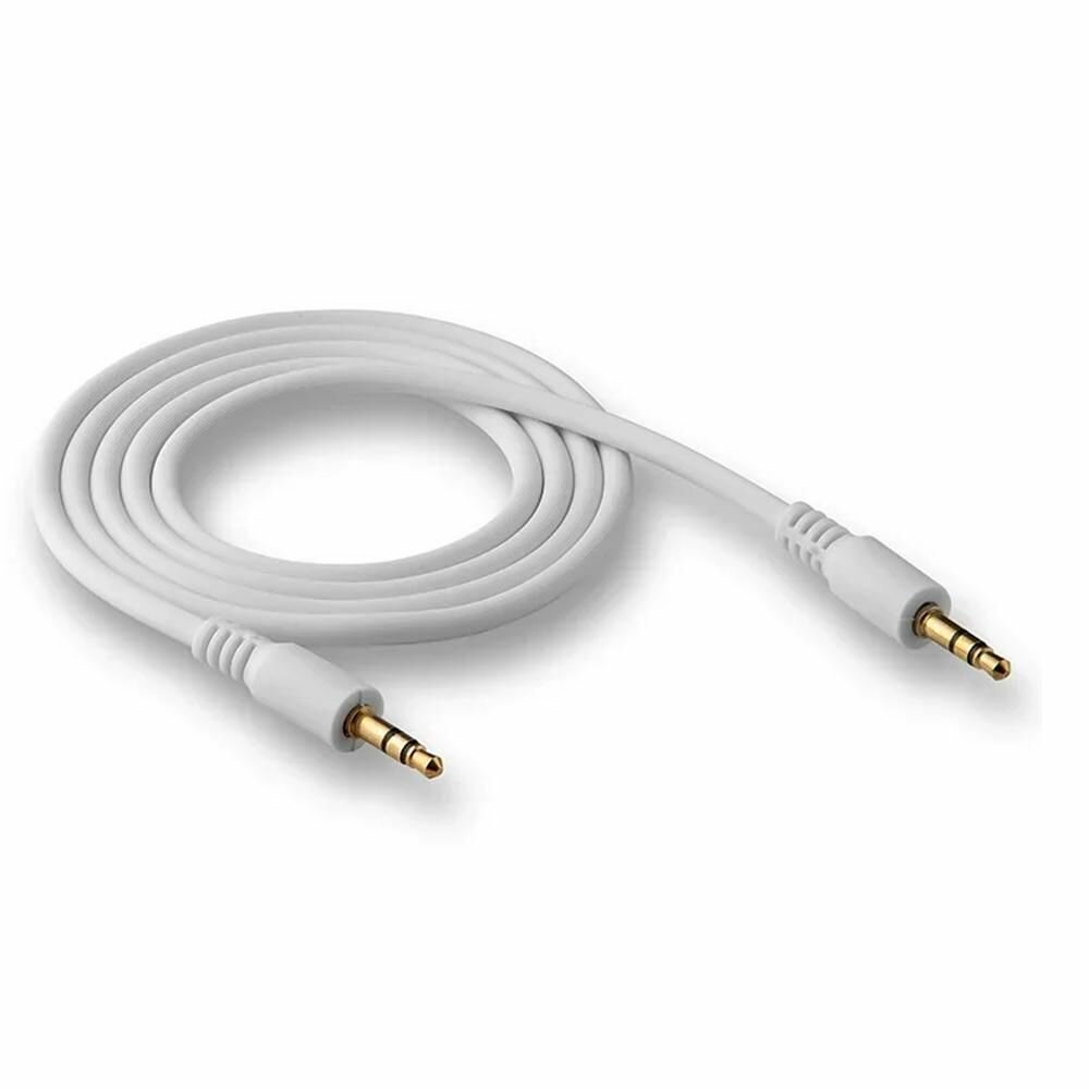 Кабель AUX WALKER WCA-082, 3.5 мм, белый, стерео для устройств