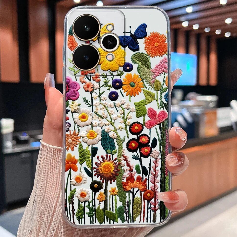 Чехол для телефона Realme 15 Pro 5G с милым кроликом и рисунком, мягкий прозрачный Реалми 15, U1329