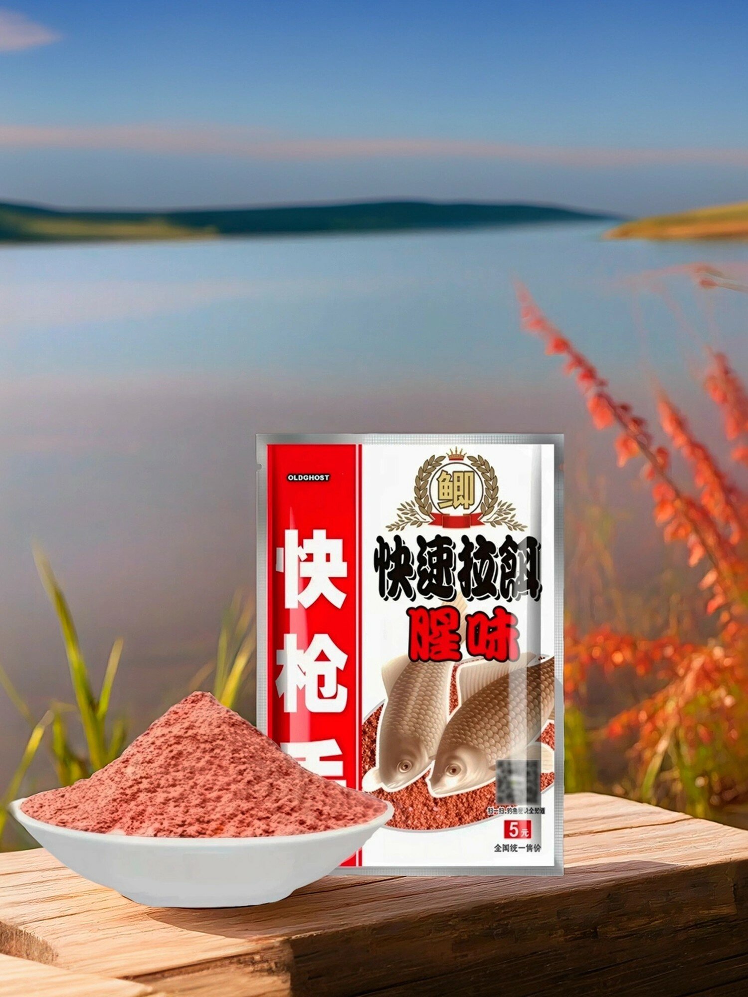 Тесто для херабуны Старый Призрак "Быстрый выстрел для карасей. Красный" 100г