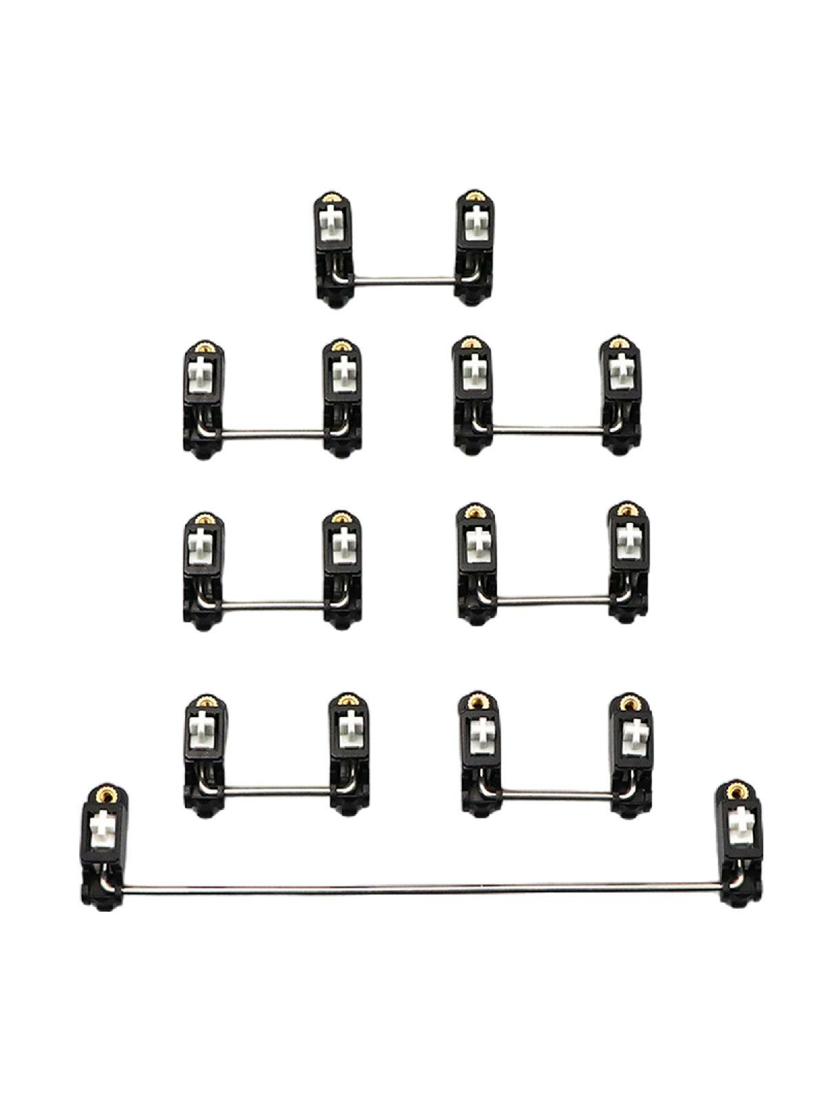 V3 Stabilizers for Mechanical Keyboard Switches Gold Plated for 6.25U 2U for 61 87 104 108 Keys Plate Mounted Stabilizer