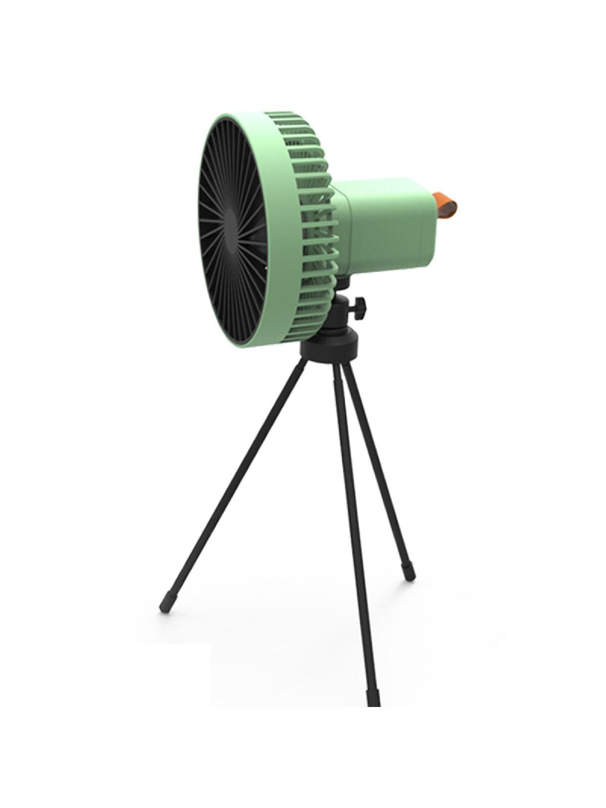 3 Speeds Small Fan Camping Tent Fan USB Rechargeable 1200mAh Desk Fan with Tripod Ceiling Fan for Outdoor Gatherings
