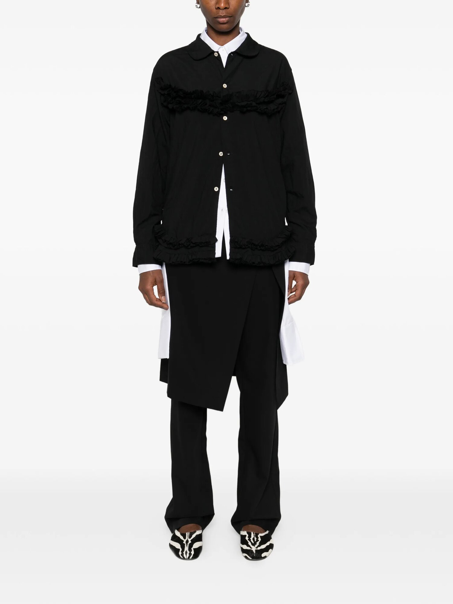 Рубашка BLACK COMME des GARCONS, размер M, черный — фото 1