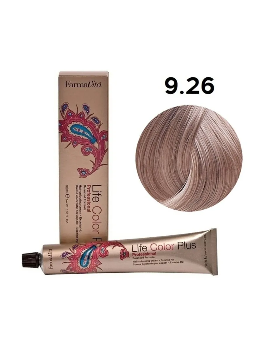 Краска для волос Farmavita Life Color Plus Prof, Перманентный краситель с низким содержанием аммиака, 9.26