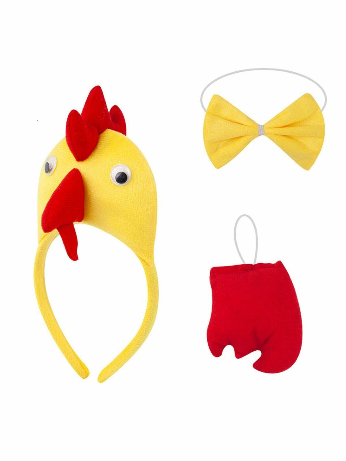 3 шт. Костюмы животных для вечеринки, - Желтый петух номер три