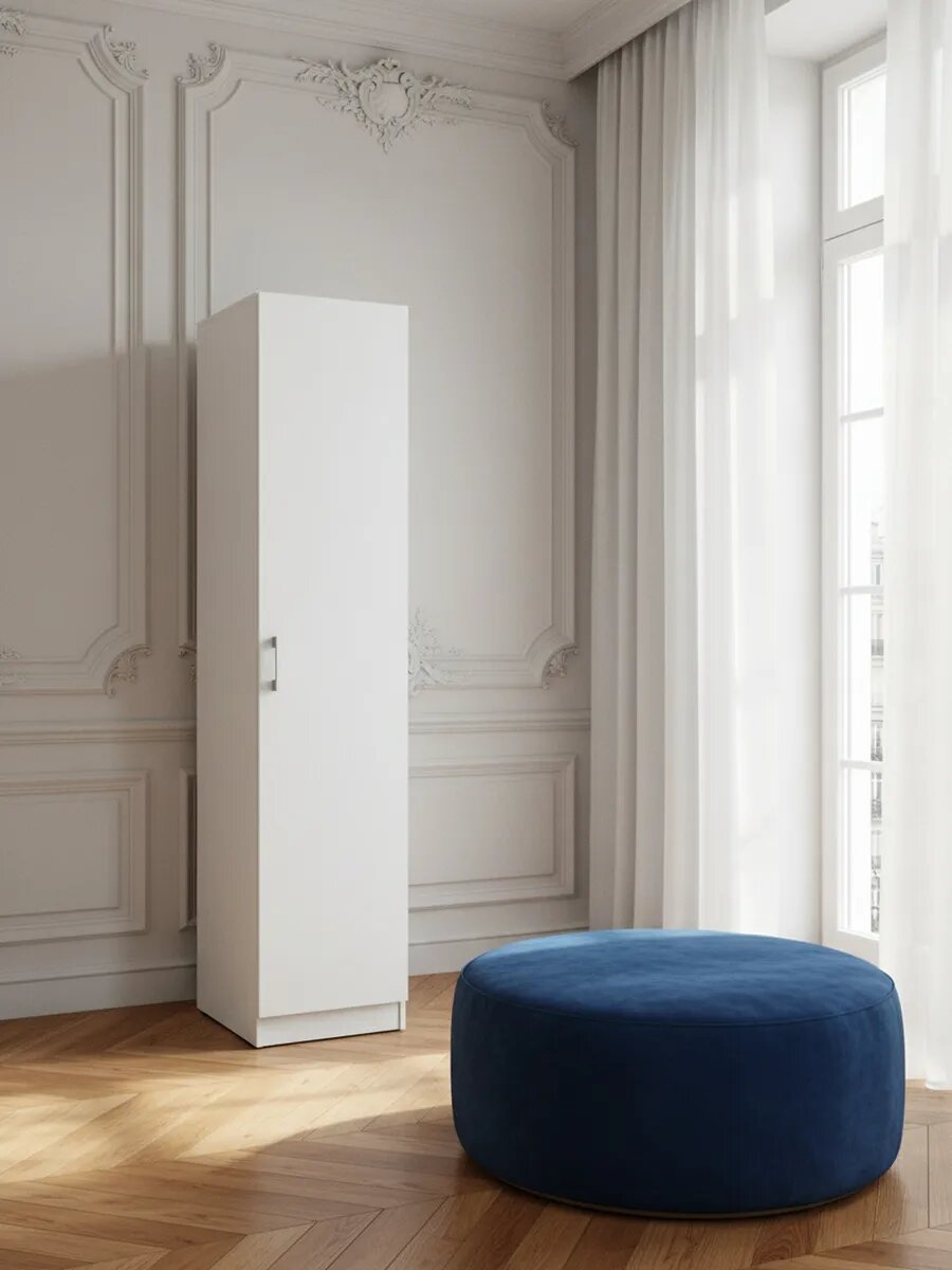 Деревянный шкаф пенал FRESTER с полками в прихожую и спальню, от производителя