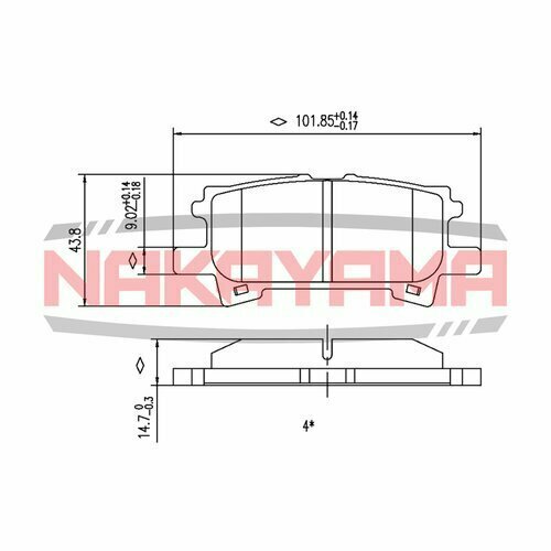 Колодки тормозные дисковые Nakayama p2020ny