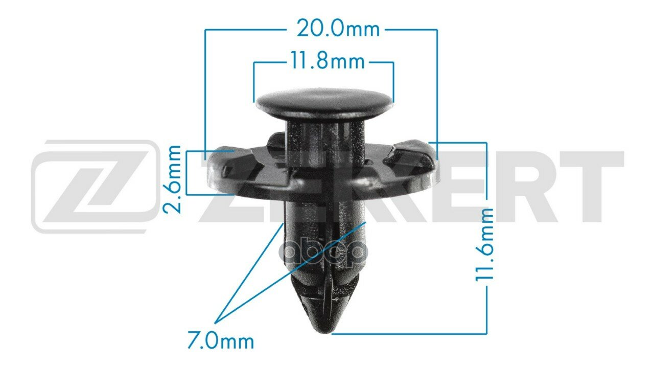 Клипса крепёжная Subaru (миним. кол-во заказа 10 шт) Zekkert арт. be-2338