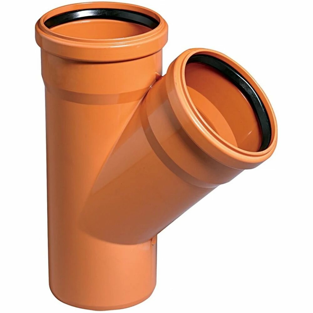 Двухраструбный тройник для наружной канализации Ostendorf 45 градусов, 160х110 мм 222320