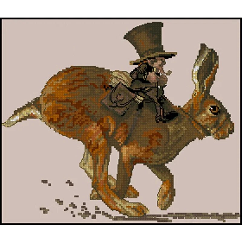 Amishop Набор для вышивки крестом Фея кенгуру 30 цветов 18CT counted canavs