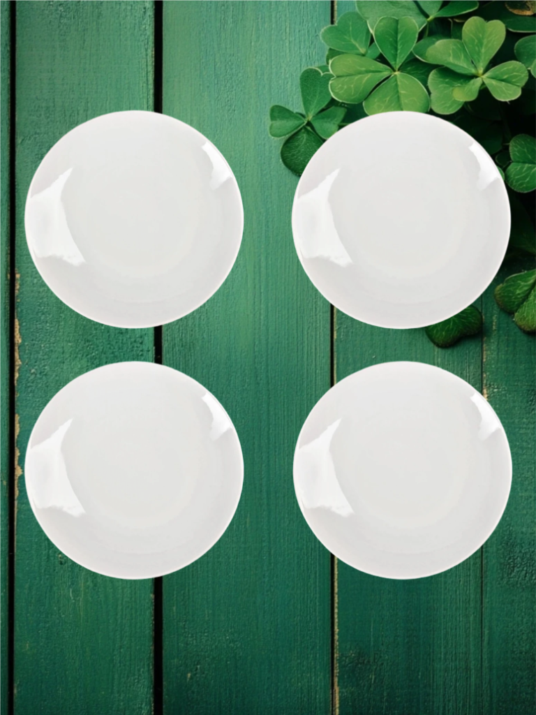 Тарелка мелкая фарфор 17.5 см 4 штуки Добрушский фарфоровый завод