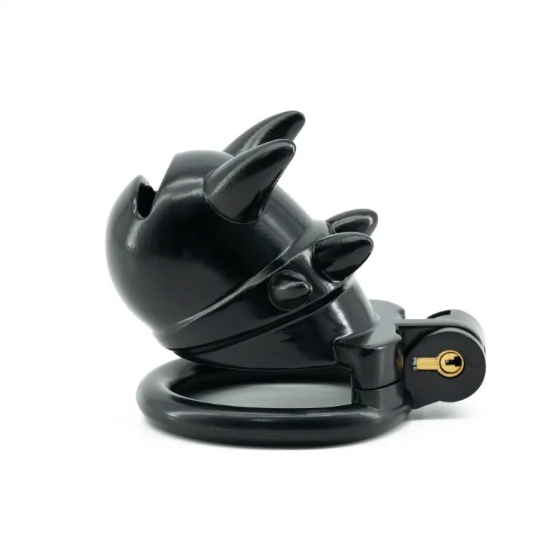 Замок для пениса «Ангелы и демоны», новая цветная клетка целомудрия с замком и 4 Black Demon