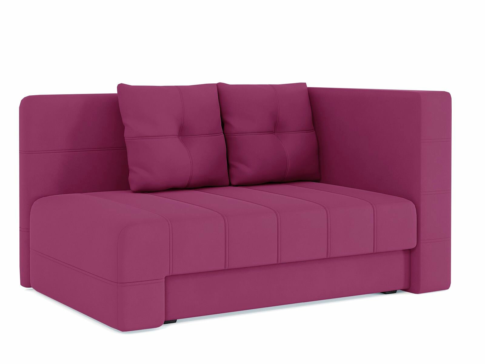 Диван - кушетка Корфу Next, еврокнижка, 142*70*80, угол левый/правый, велюр Зара Бордо 84