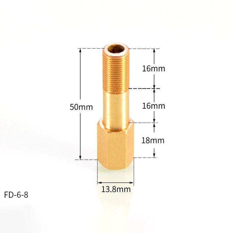 Латунный удлинитель резьбы BSP 1/8" x 50 мм, 1Pcs