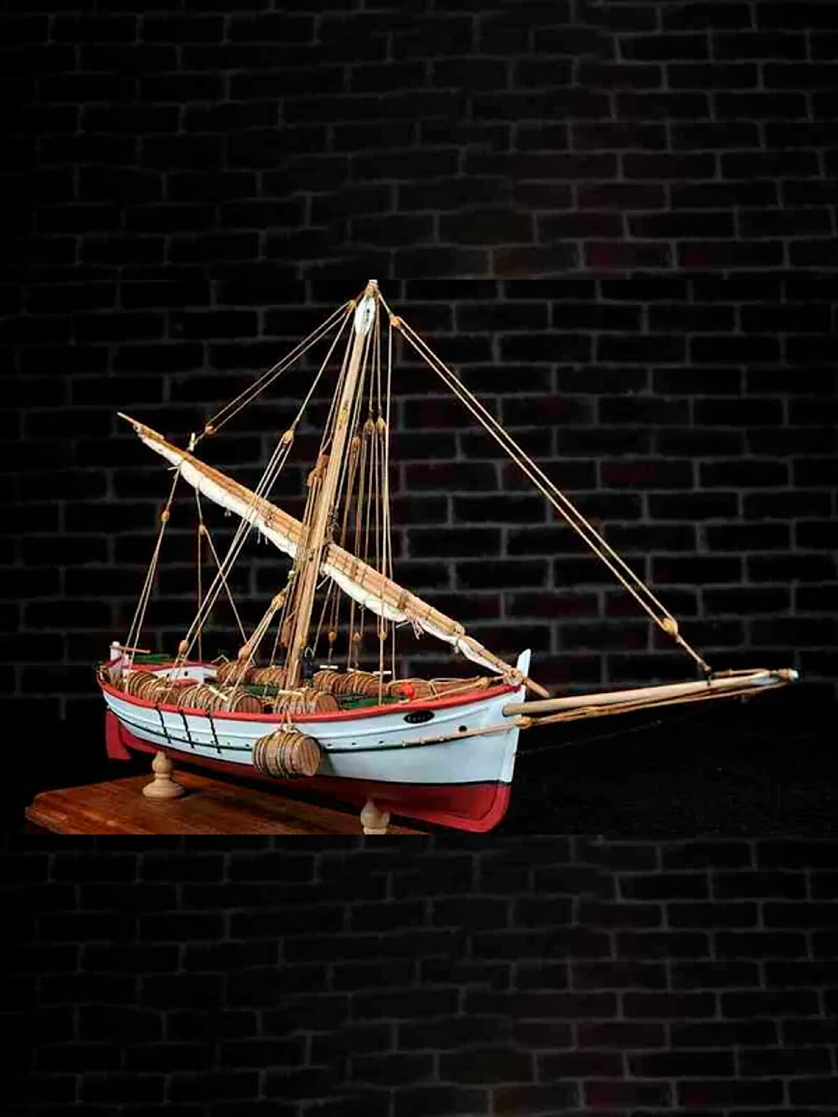 Сборная модель корабля, транспортное судно Leudo XIX века, М.1:48