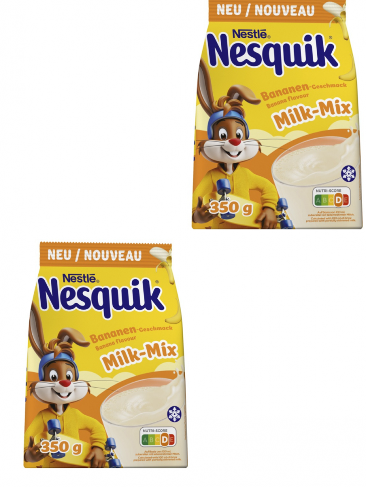 Молочный коктейль Неквик Nеsquik со вкусом Банана 350 г 2 пакета