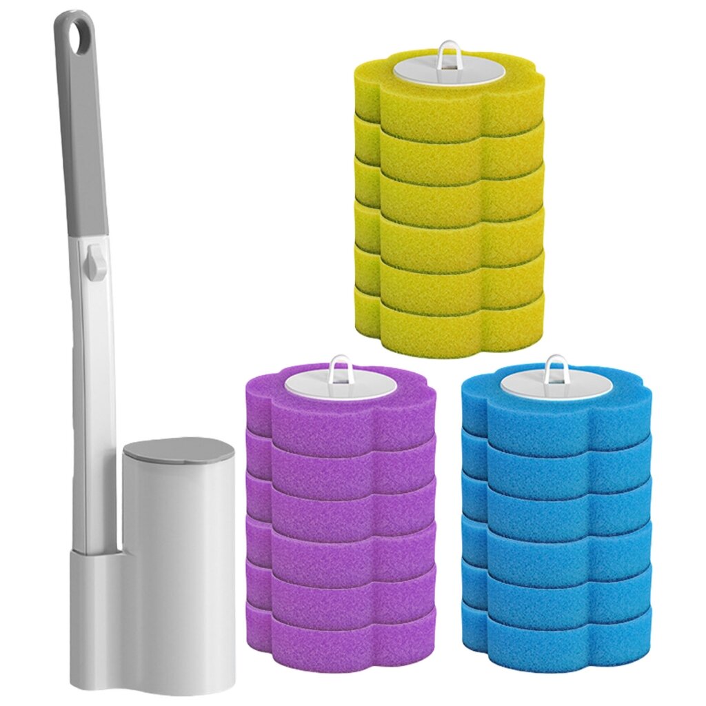 Инновационный инструмент для ванной комнаты со сменными насадками, набор для чистки ванной комнаты, устанавливаемый на стену