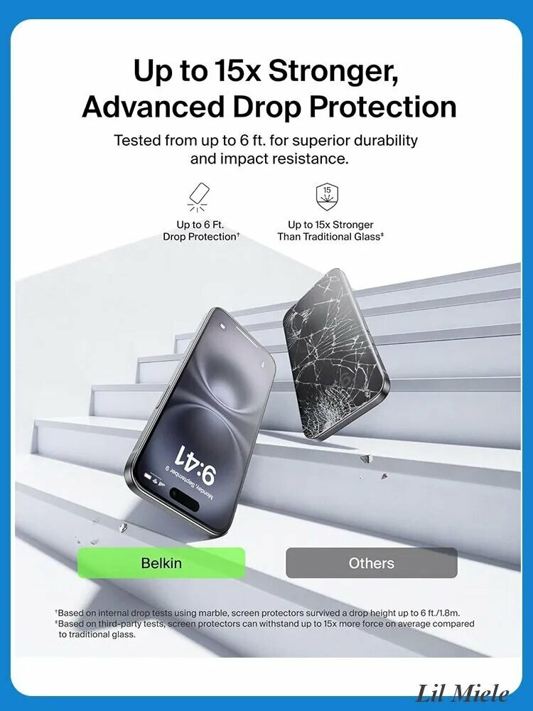 Belkin Screenforce TemperedGlass Treated Screen Protector для iPhone 17 Pro. — фото 1